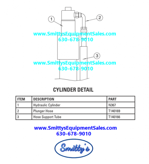 Hydro Cylinder N367- Rotary SL210, SL212 Lifts - Smitty’s Automotive ...